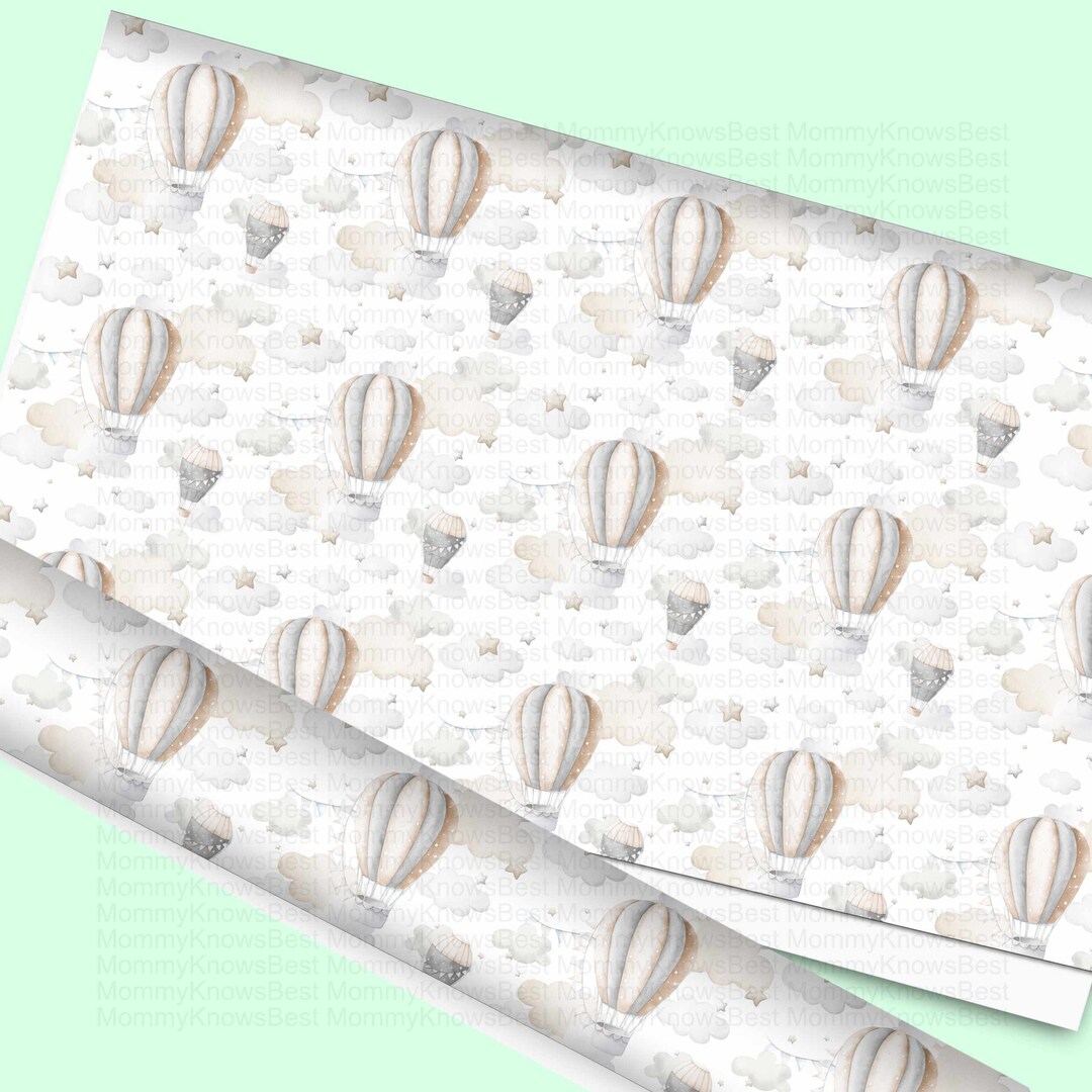 Hot Air Balloon Wrapping Paper A3 Eco Friendly Thick Quality Gift Wrap ...