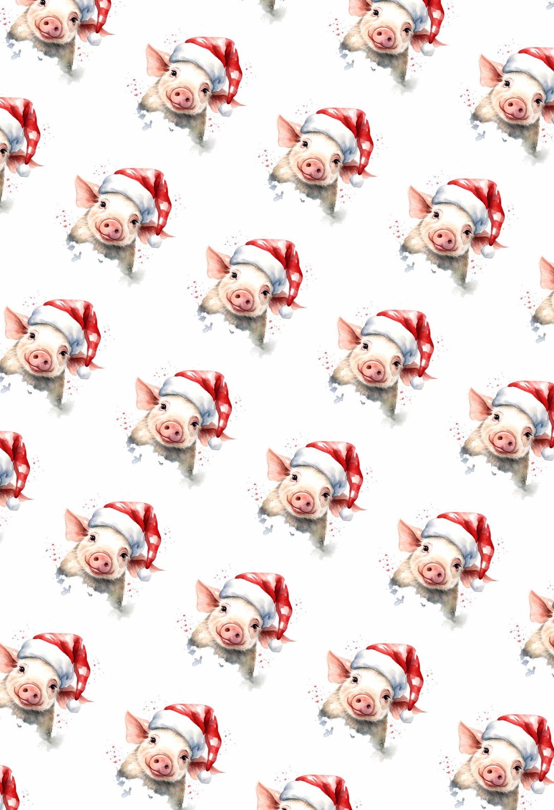 Christmas Pig Wrapping Paper A3 ROLLS Eco Friendly Thick Quality Gift ...