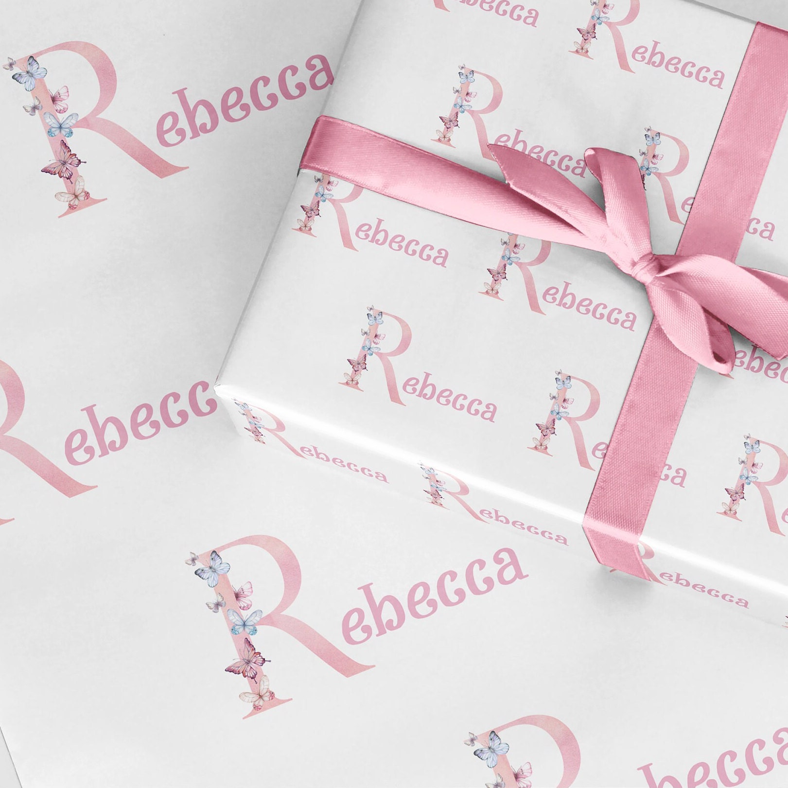 Butterfly Alphabet Wrapping Paper . Personalised A3 Eco - Etsy
