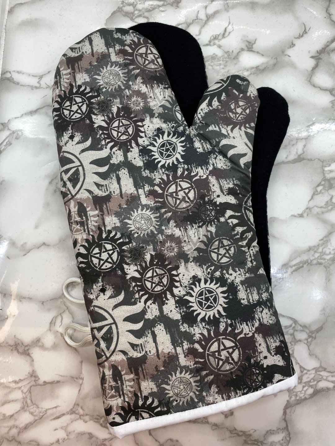 Oven Mitts! Supernatural Symbols. A Pair of Fully Functional, Long Oven ...