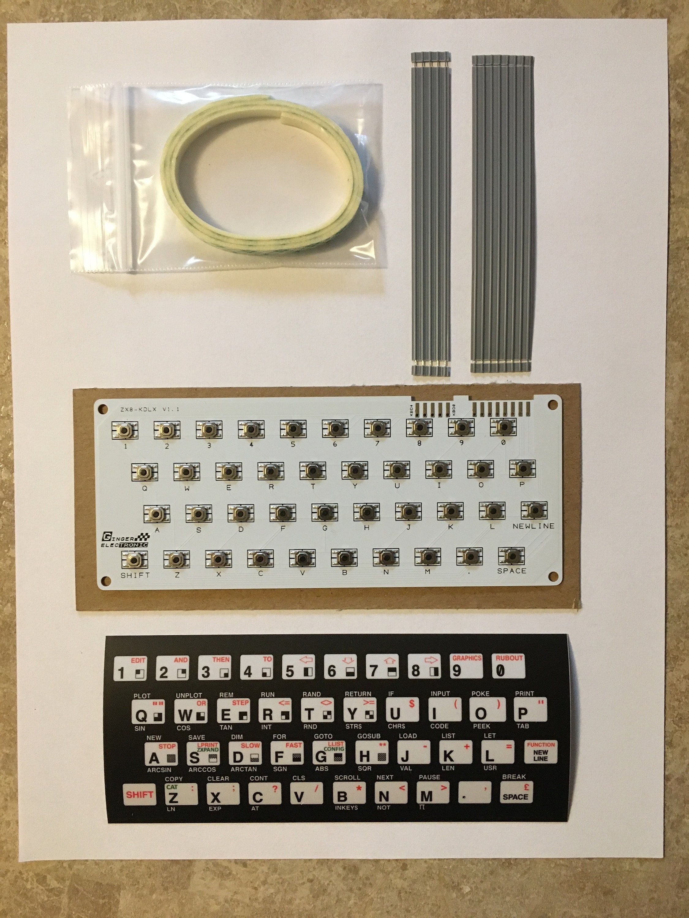 Upgrade / Replacement SINCLAIR ZX81 / TIMEX TS1000 Keyboard With ...