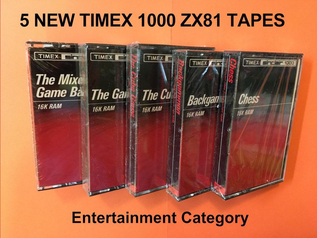 5 NEW "entertainment Category" Timex 1000 / Sinclair ZX81 Program Tapes ...