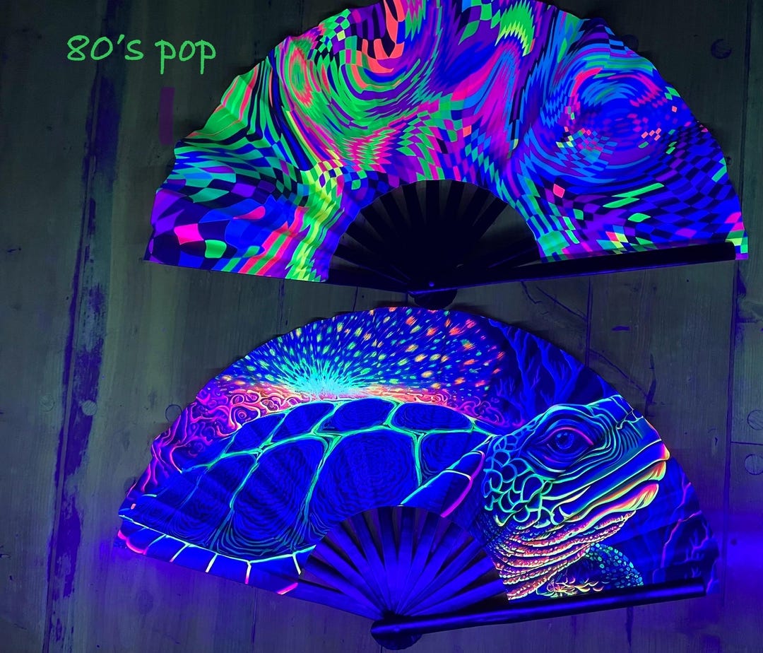 UV Reactive Hand Fan (“clack” Fans) 24” - Etsy