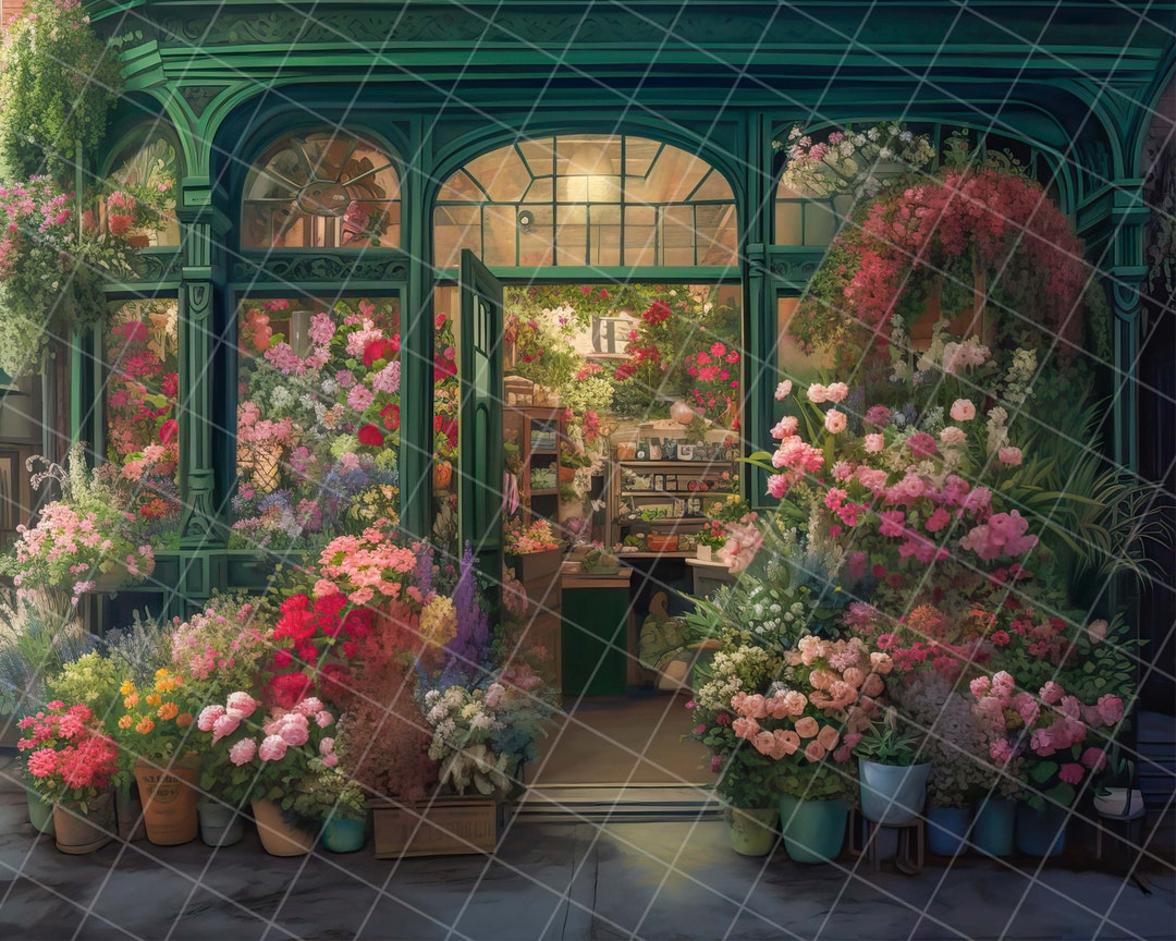 Flower Shop Digital Background for Composites, Flowers, Spring and ...