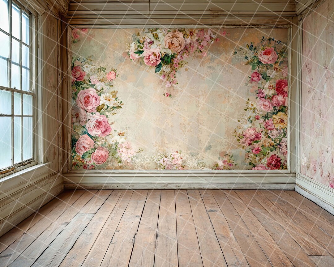 Floral Rooms Digital Backgrounds, Room Backdrops, for Composites ...