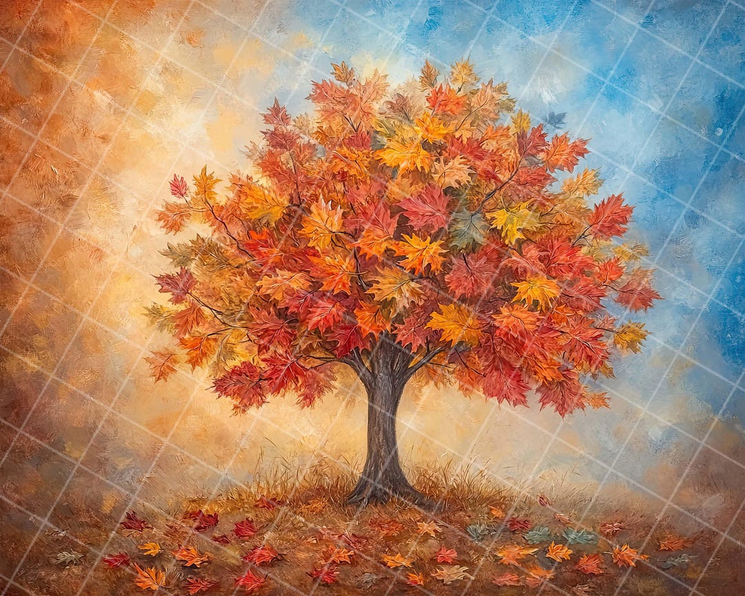 Fine Art Autumn Tree Digital Backgrounds, Fall Backdrops for Composite ...