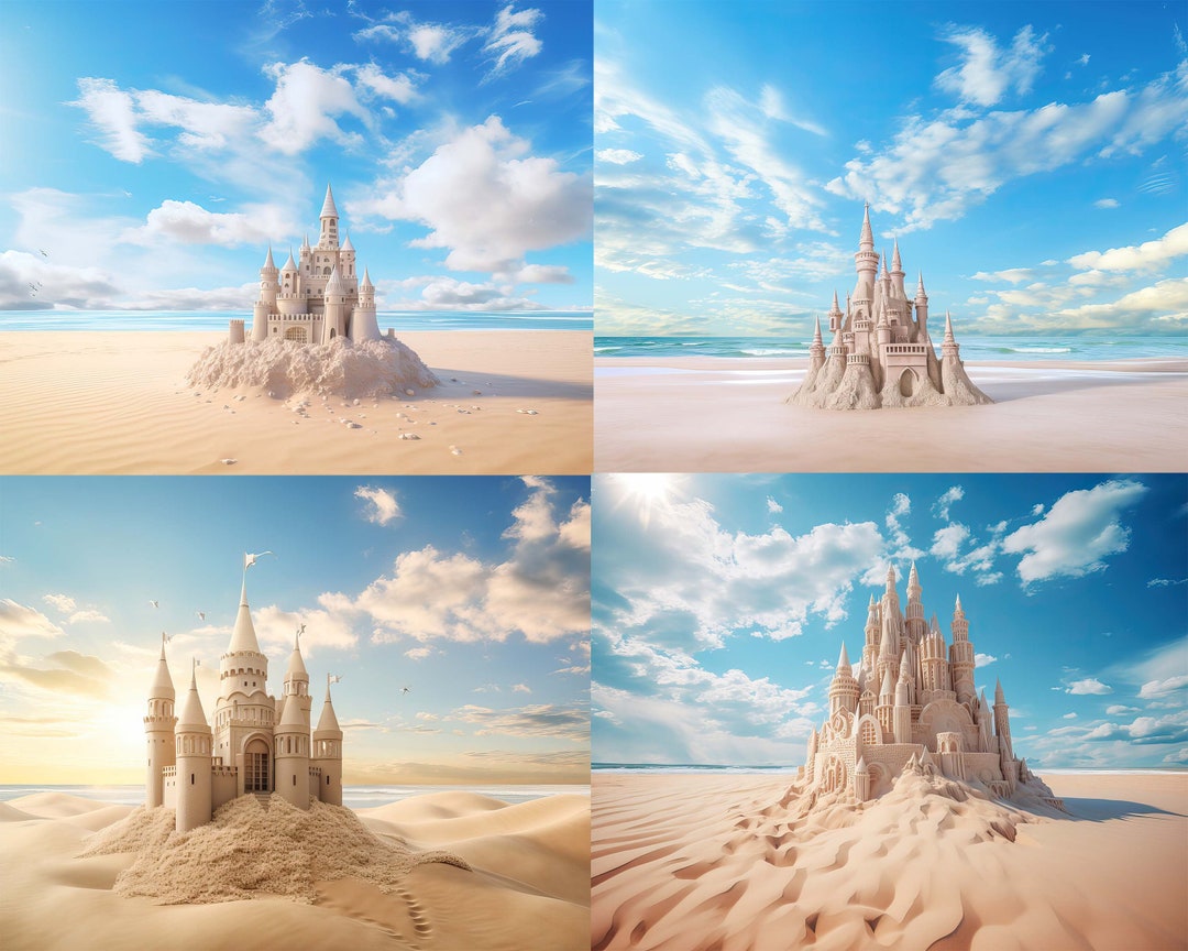 Sandcastle Digital Backgrounds - Etsy