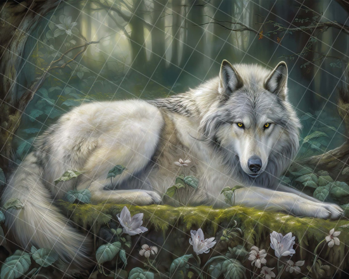 Wolf Digital Background - Etsy