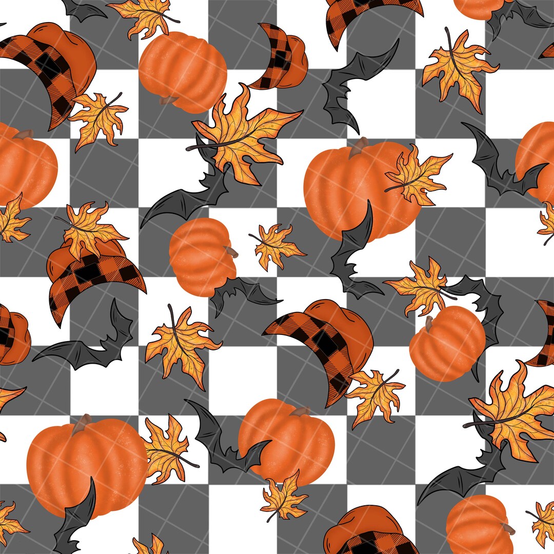 Checkered Spiced Fall, Seamless Pattern, Paper - Etsy