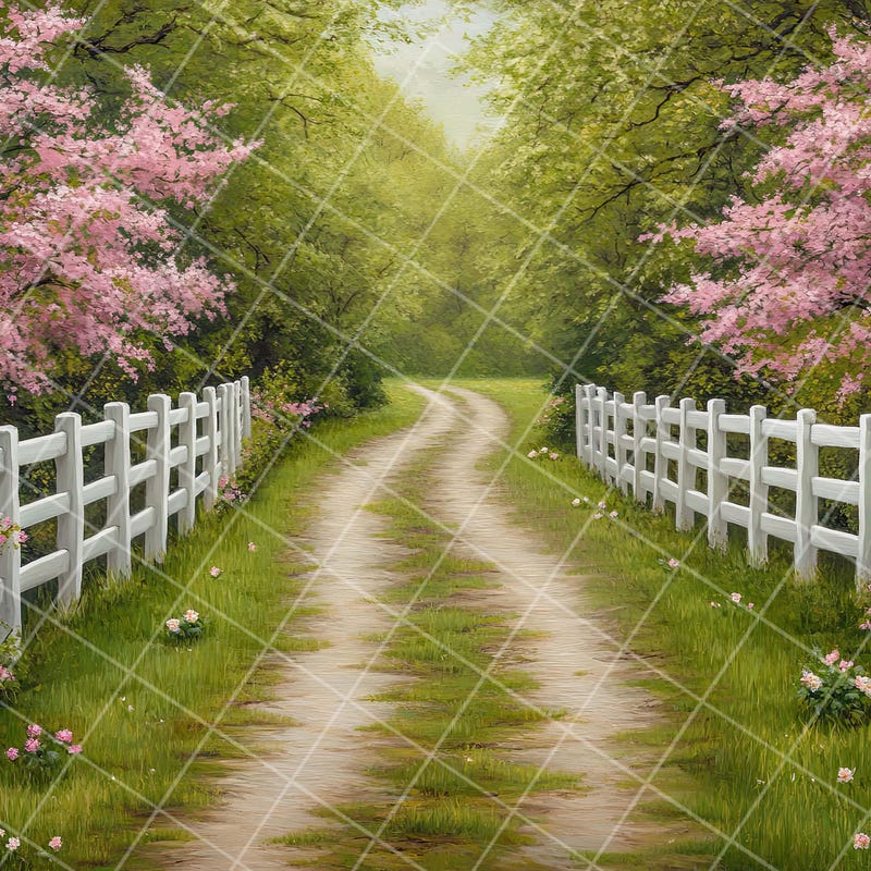 Floral Road Backdrop - Etsy