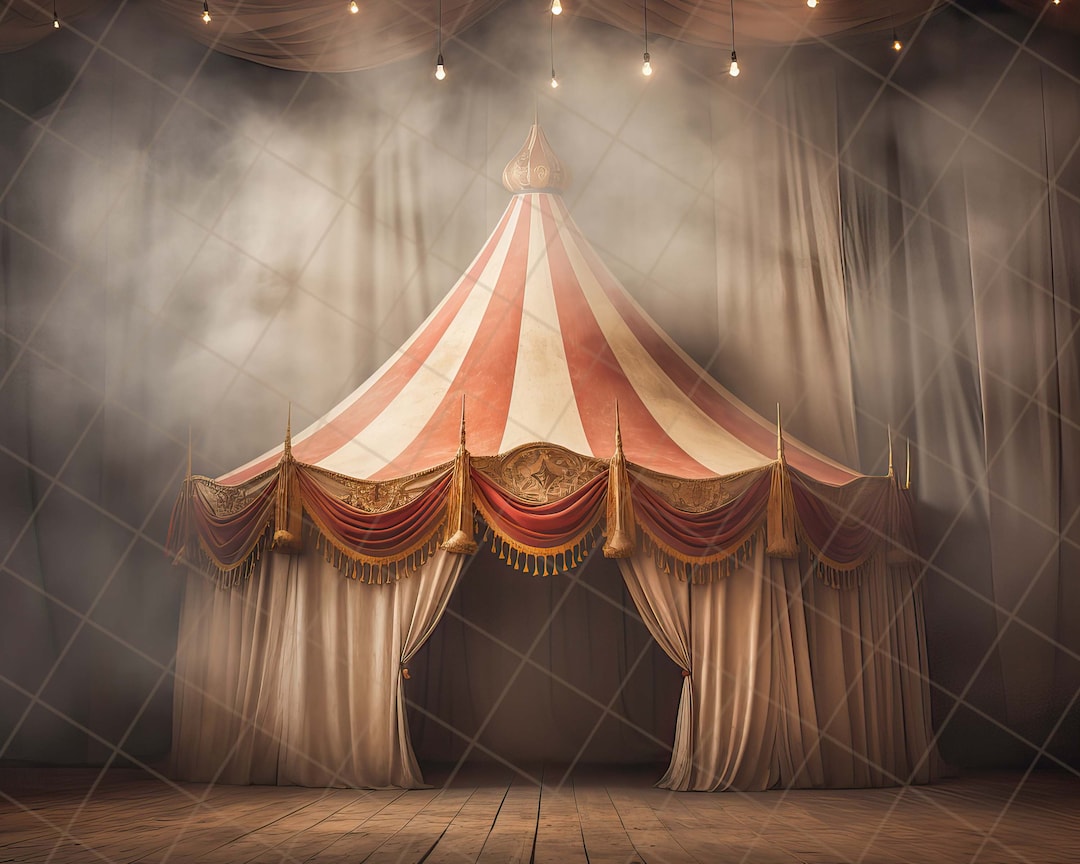 Vintage Circus Tent Digital Background - Etsy