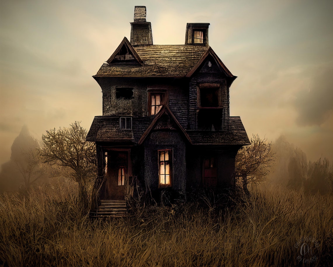 Al Haunted Digital Background Background for - Etsy