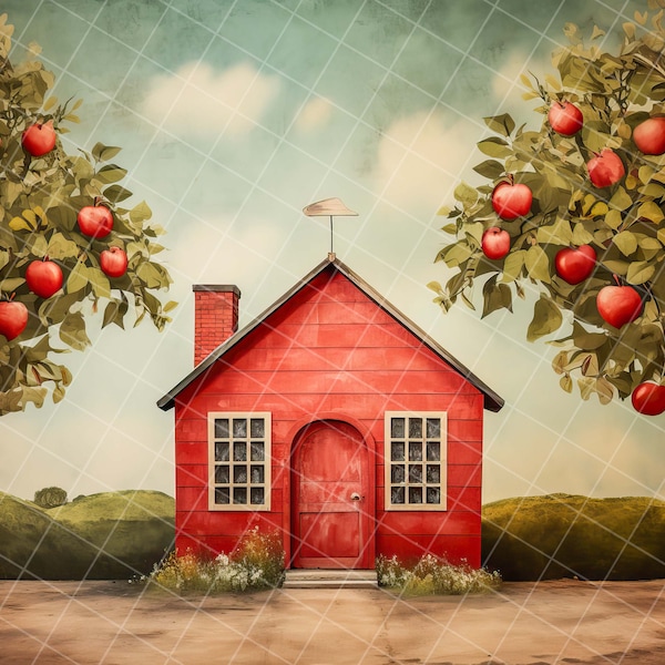Red School House - Etsy