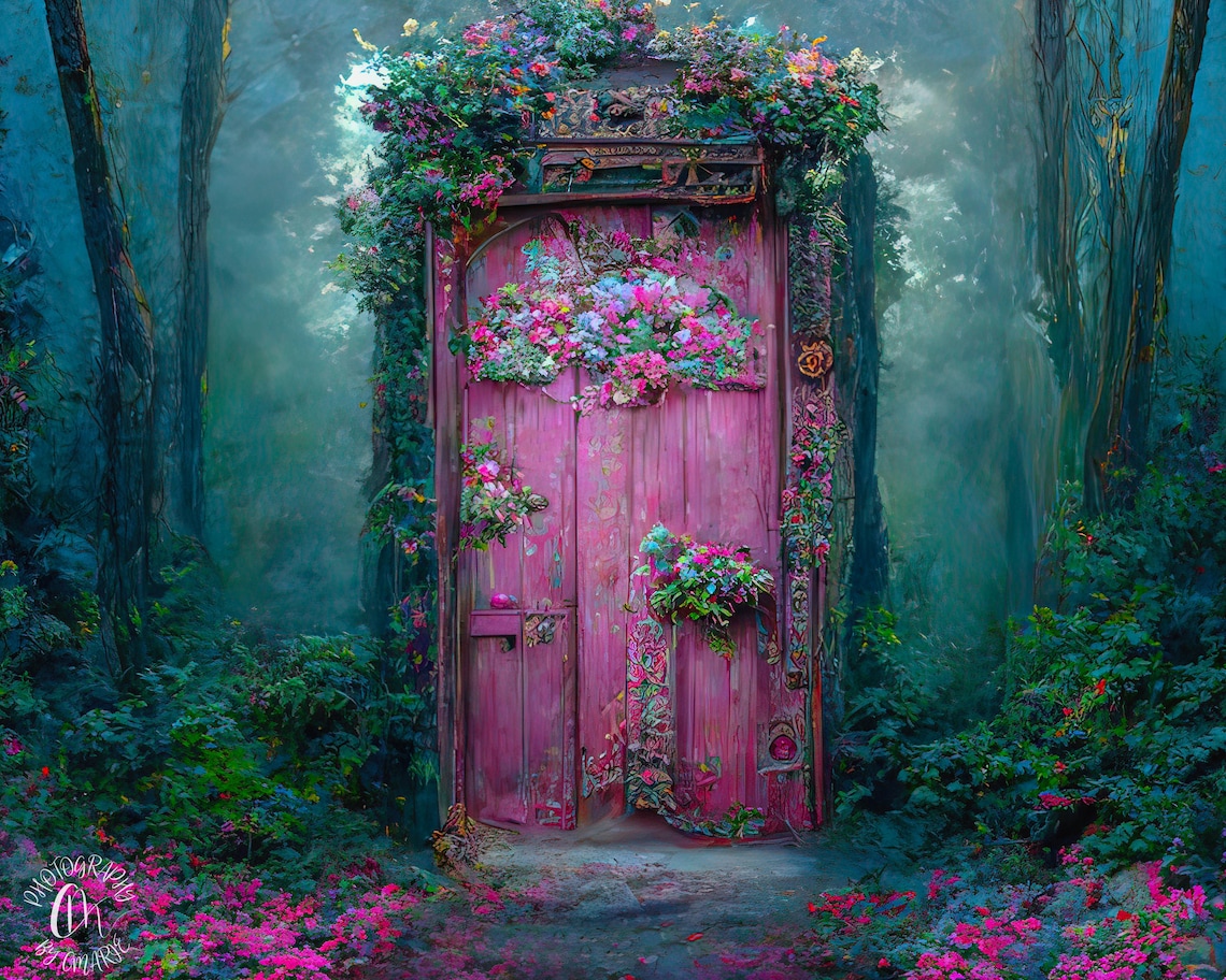 AI Enchanted Door Digital Background fantasy Door Background - Etsy