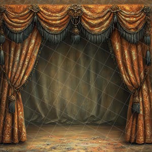 Grunge Curtain Studio Background, Victorian Background - Etsy