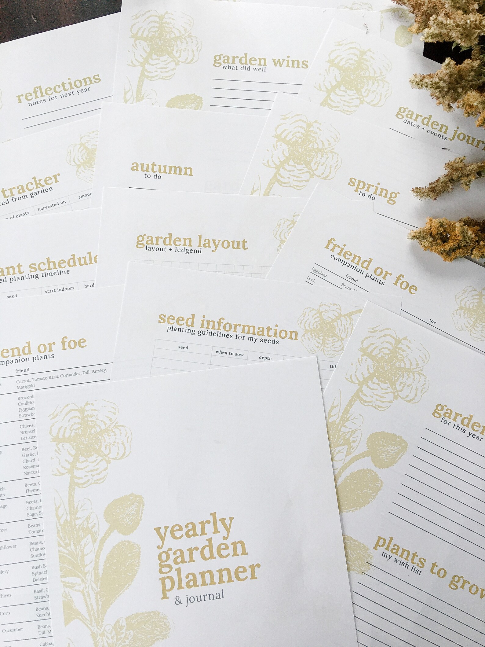 Vegetable Garden Garden Planner Journal Notebook Printable - Etsy