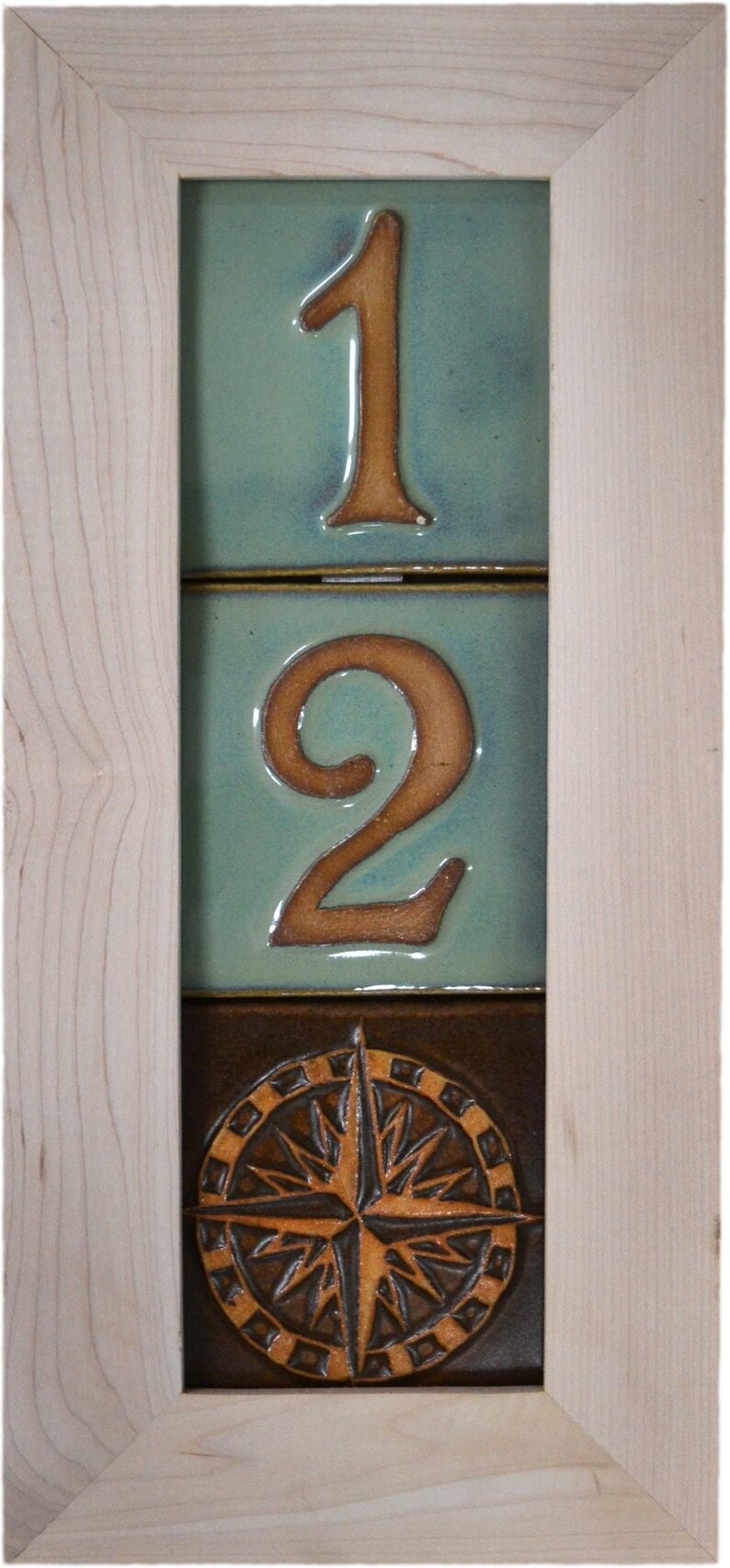 3 Tile House Number Frame - Etsy