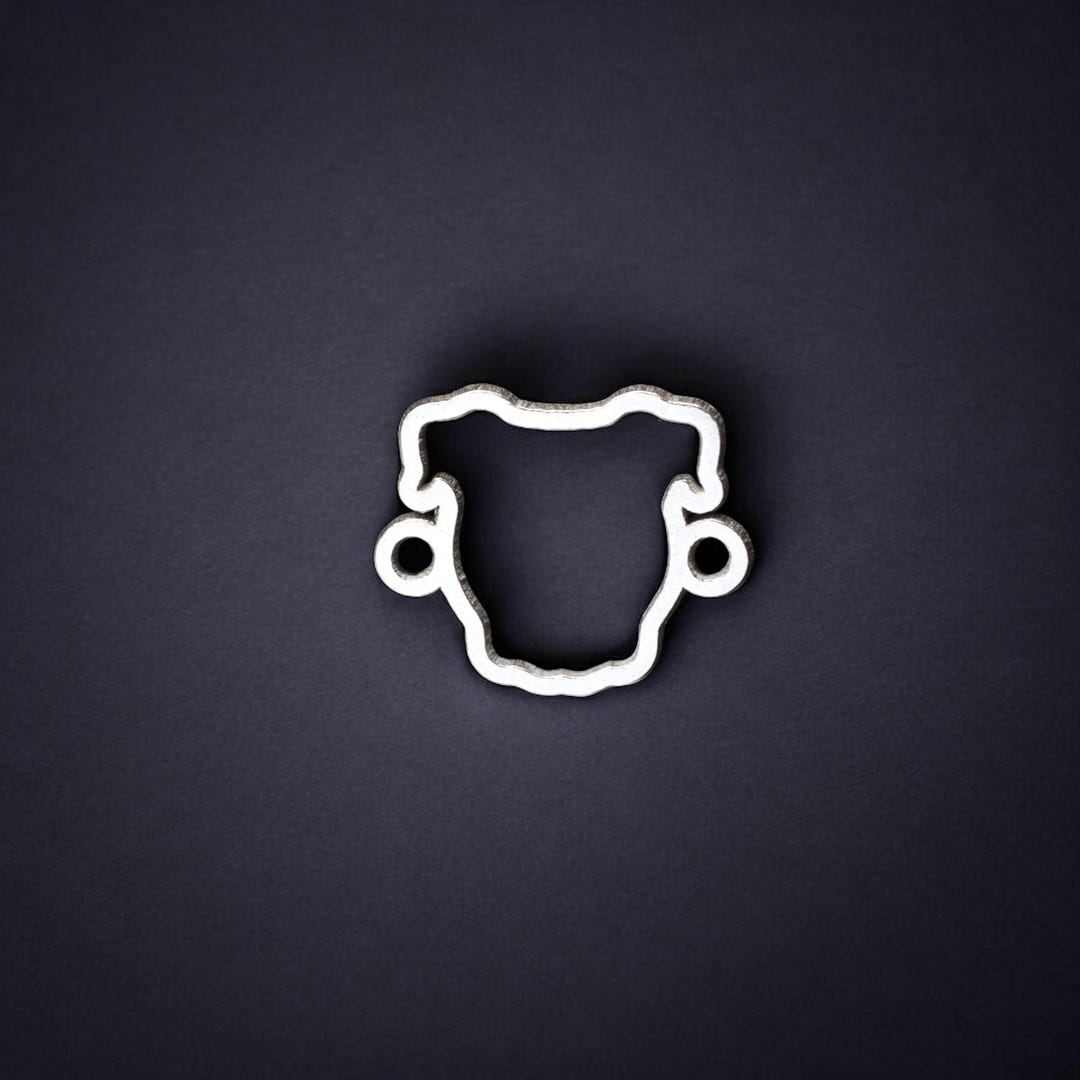 Sterling Silver Bulldog Connector Charm • Dog Jewelry Supplies ...
