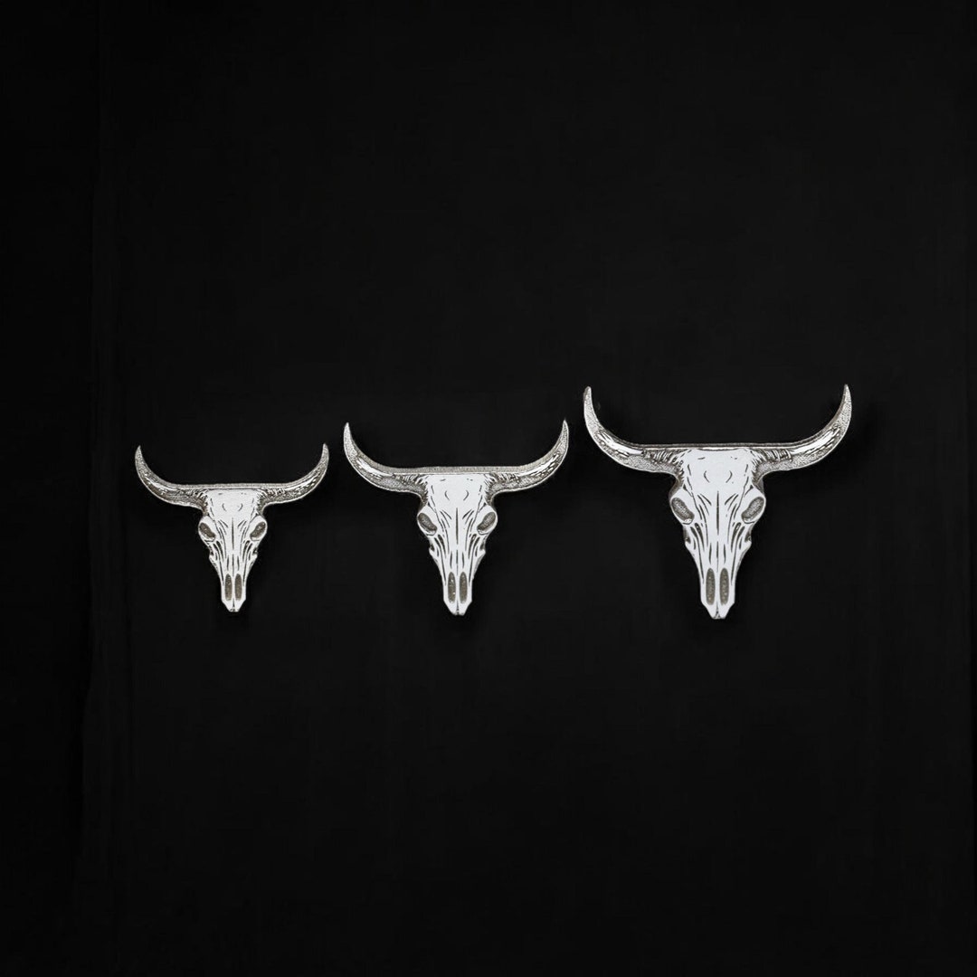 Sterling Silver Longhorn Skull Charms • Solderable Jewelry ...