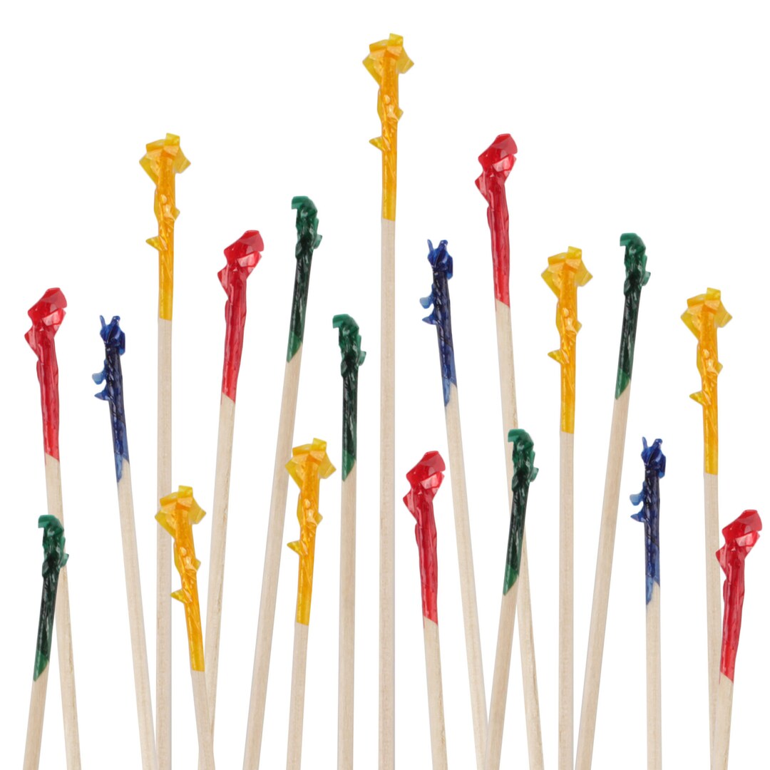 Decorative Colored Frill Cocktail Appetizers Bamboo Toothpick Picks ...