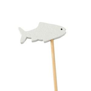 Decorative Fancy White Fish Cocktail Appetizers Bamboo Toothpick Picks ...