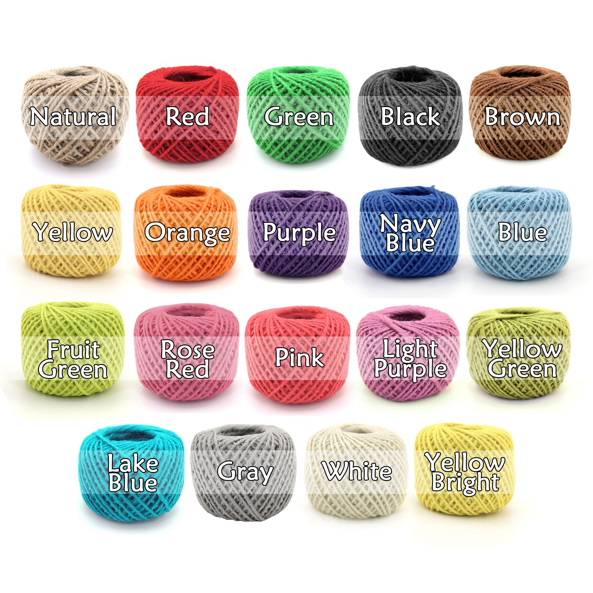 BambooMN 75 Yard 2mm Crafty Jute Twine Thread Cord String for | Etsy