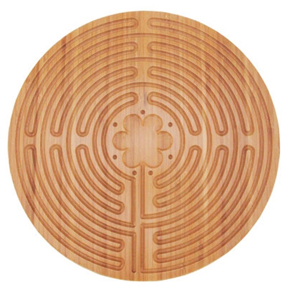 Bamboo Wood Finger Labyrinth Prayer Maze 12.5 Diameter | Etsy
