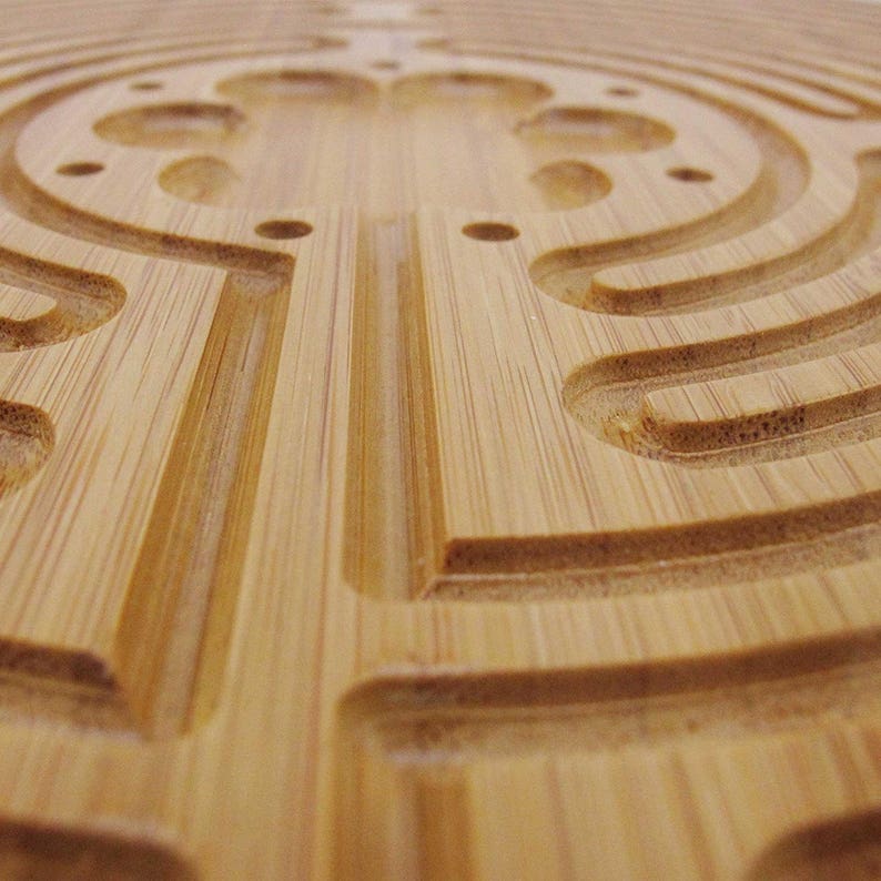 Bamboo Wood Finger Labyrinth Prayer Maze 12.5 Diameter | Etsy