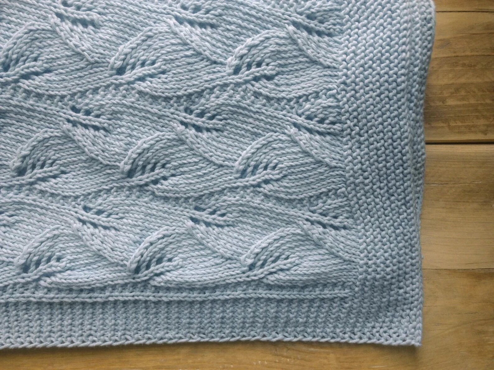 Overlapping Leaves Baby Blanket Knitting Pattern PDF Pattern - Etsy