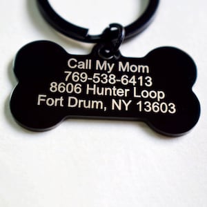 Personalized Stainless Steel Dog Tags, Custom Engraved Leather ...