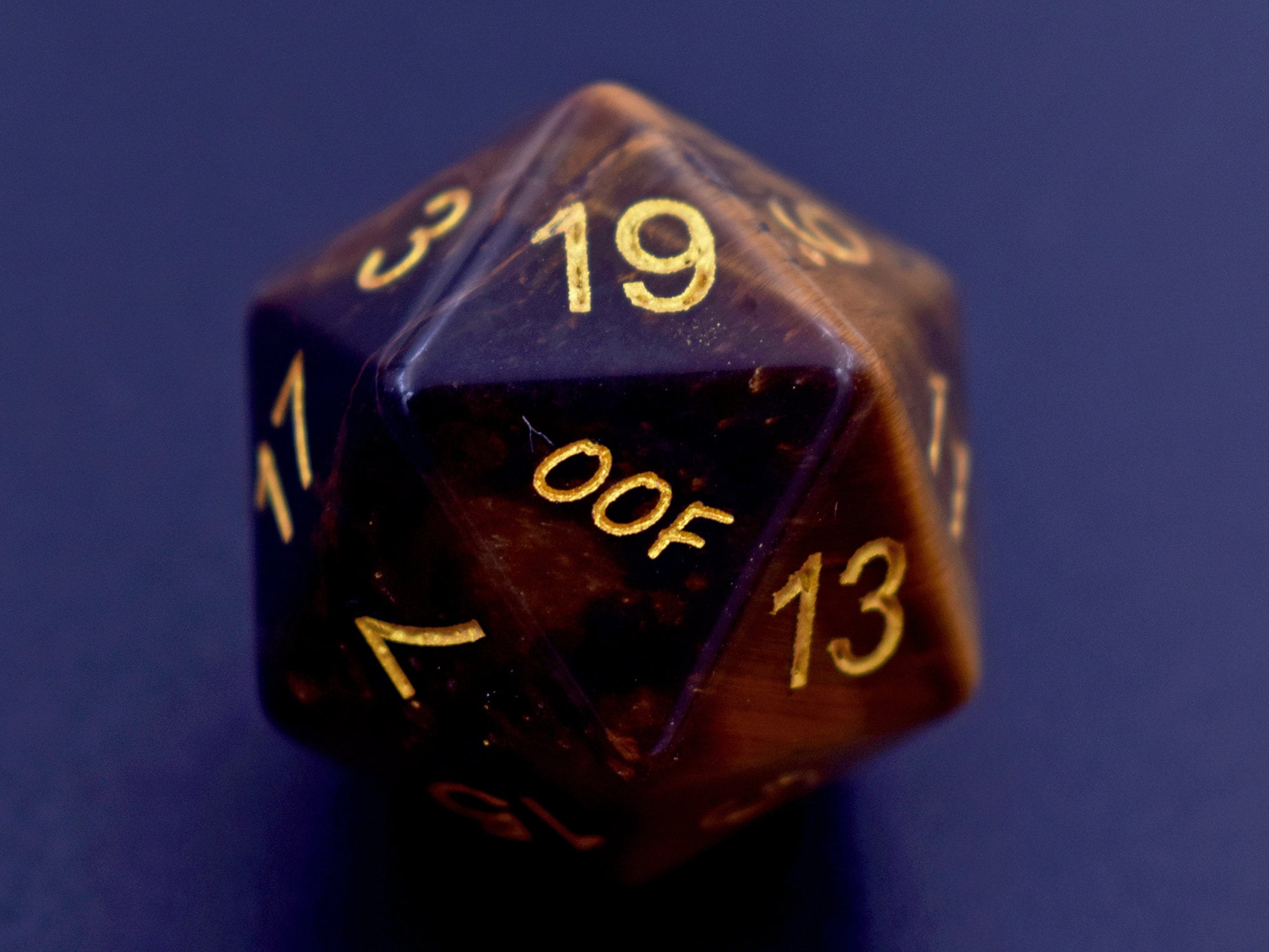 Dungeons & Dragons Dice, Single Yeet D20, Engraved Gemstone D20 Dice ...