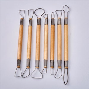 7pcs Clay Trimming Tools, Clay Sculpture Tools,clay Pottery Tools Kit ...
