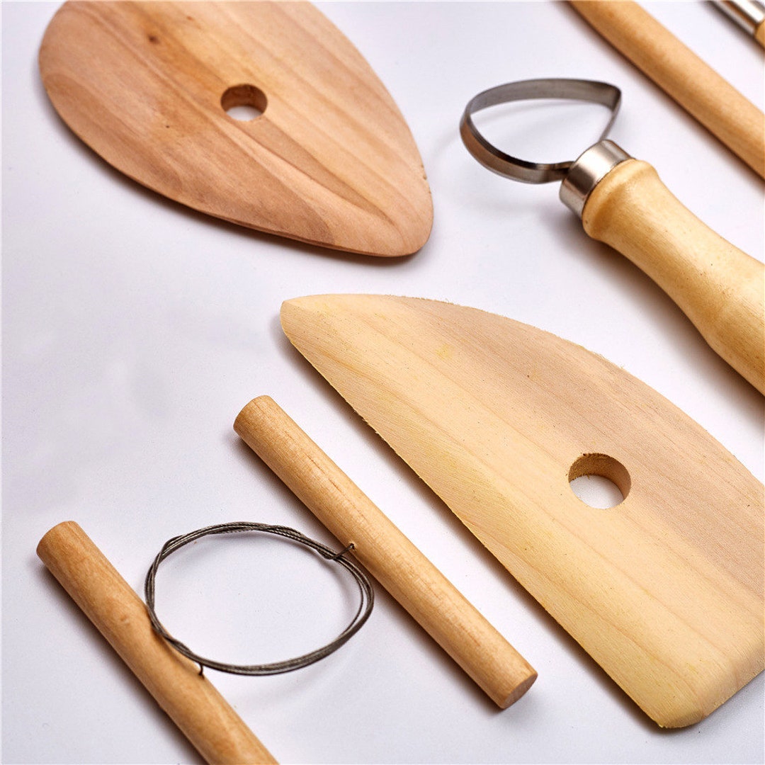 13PCS Wooden Handle Clay Sculpture Tools, Handicrafts Supply, Clay ...
