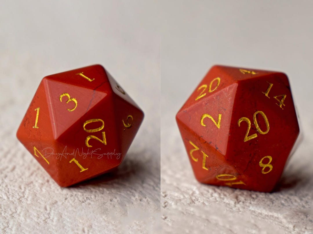 1 Pcs Gambler's Die, D20 Dice for DND Gamers, Gemstone D20, D&D ...