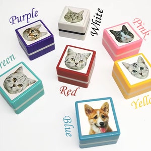Custom Pet Portrait Stamp, Custom Cat Dog Bird Parrot Rabbit ...