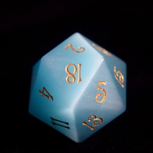Personalized D20 Dice for DND Gamers, Customize Gemstone D20, Engrave ...