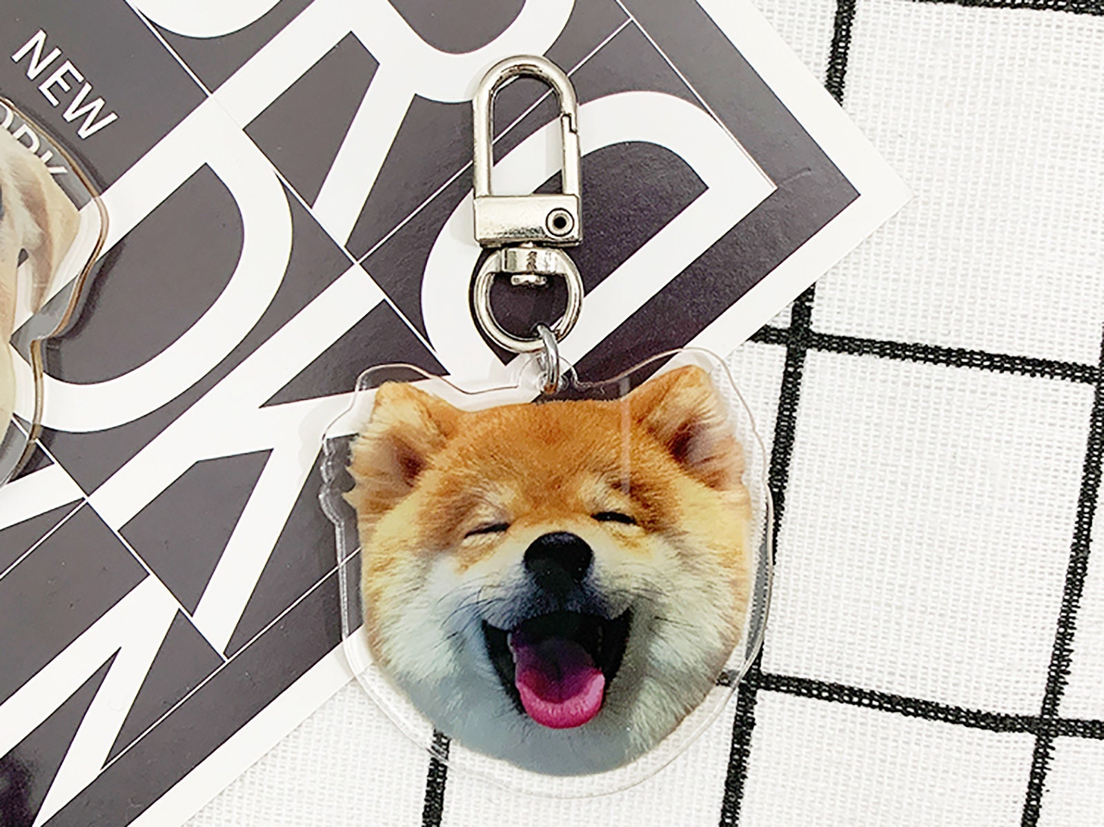 Personalized Pet Photo Acrylic Keychain, Pets Dogs & Cats Portrait, Dog ...