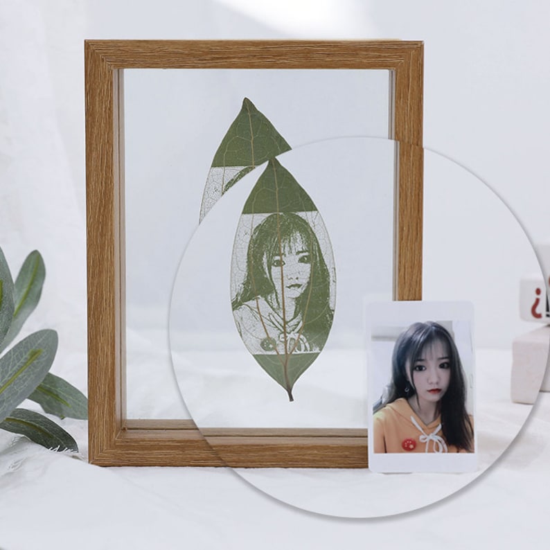 Customized Leaf Carving Photos Art, Pressed Flower, Personalized Leaf ...