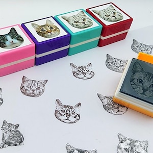 Custom Pet Portrait Stamp, Custom Cat Dog Bird Parrot Rabbit ...