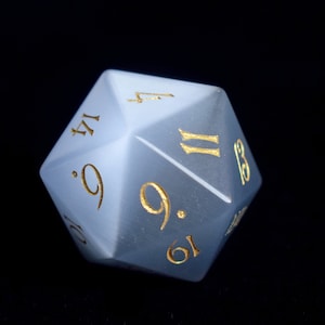 Personalized D20 Dice for DND Gamers, Customize Gemstone D20, Engrave ...