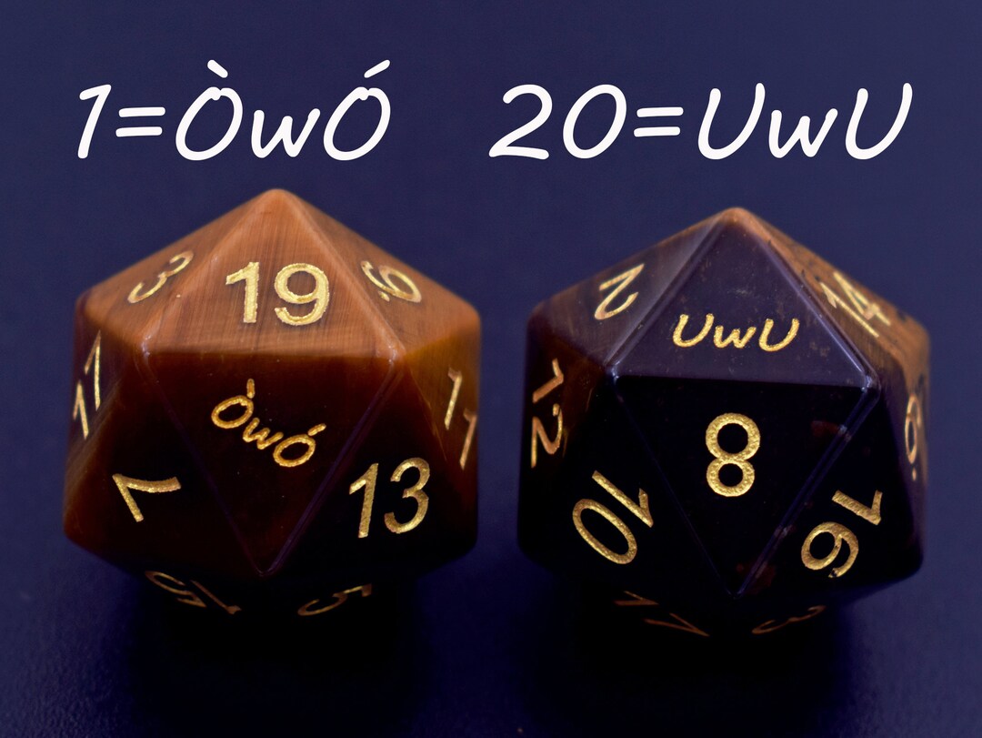 Dungeons & Dragons Dice, Gemstone D20, Single Engraved D20 Dice, RPG ...