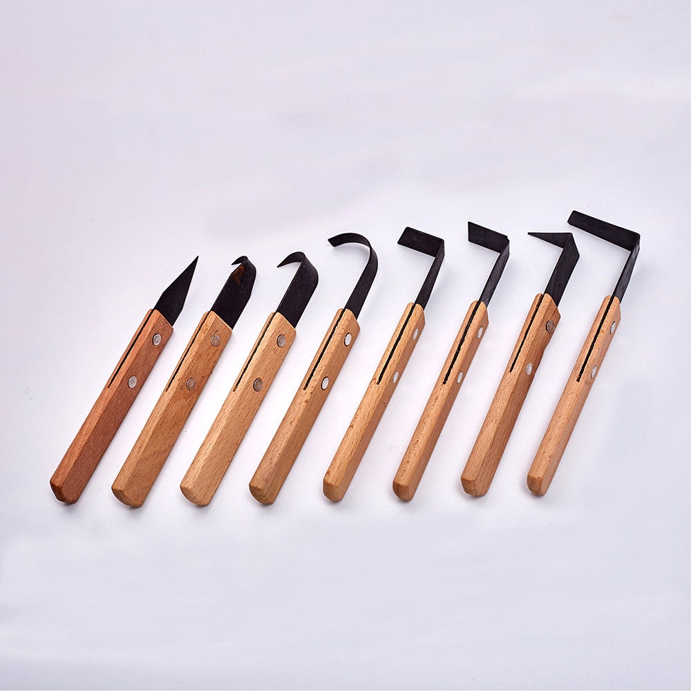 8pcs Wood Handle Clay Trimming Tools, Clay Sculpture Tools, Handicrafts ...