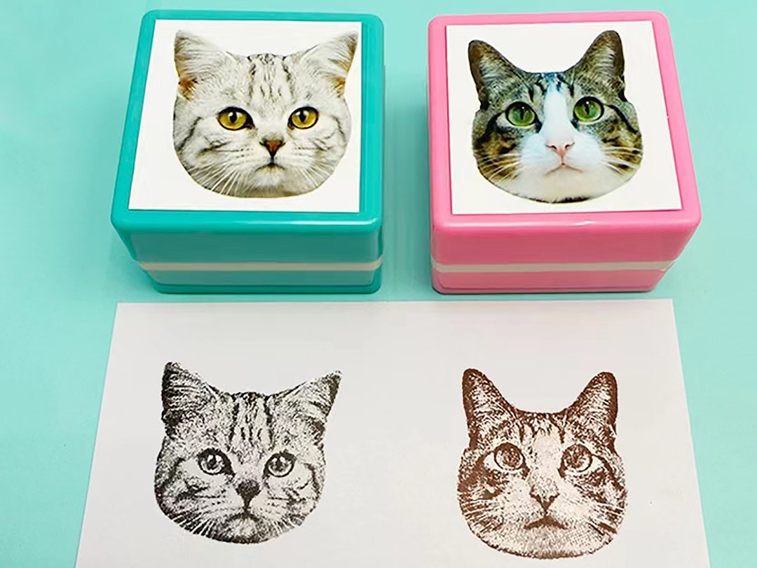 Customized Pet Portrait, Custom Pet Portrait Stamp, Custom Cat Dog Bird ...