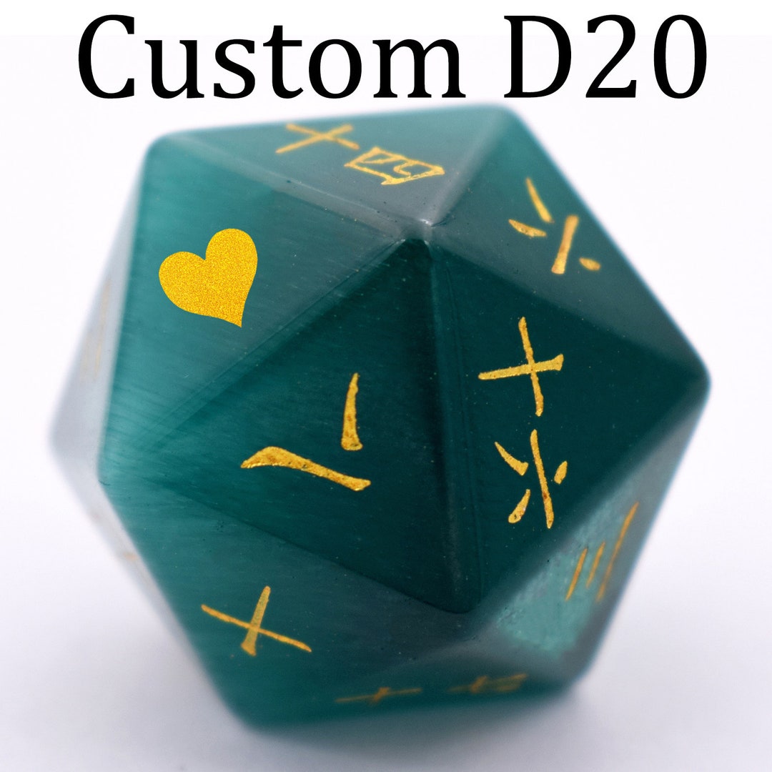 Custom Name Dice, Dungeons and Dragons, Personalized D20 Dice for DND ...