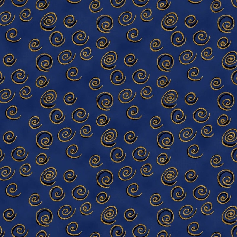 Blue Swirl Fabric - Etsy