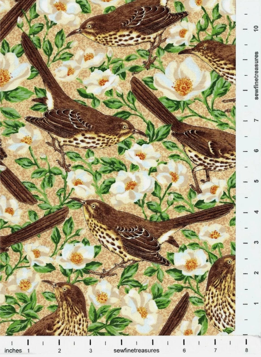 Northcott Georgia State Bird Brown Thrasher and Cherokee - Etsy
