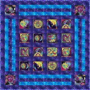 Laurel Burch Celestial Magic Purple Sun and Moon With Basics Gold Dot ...