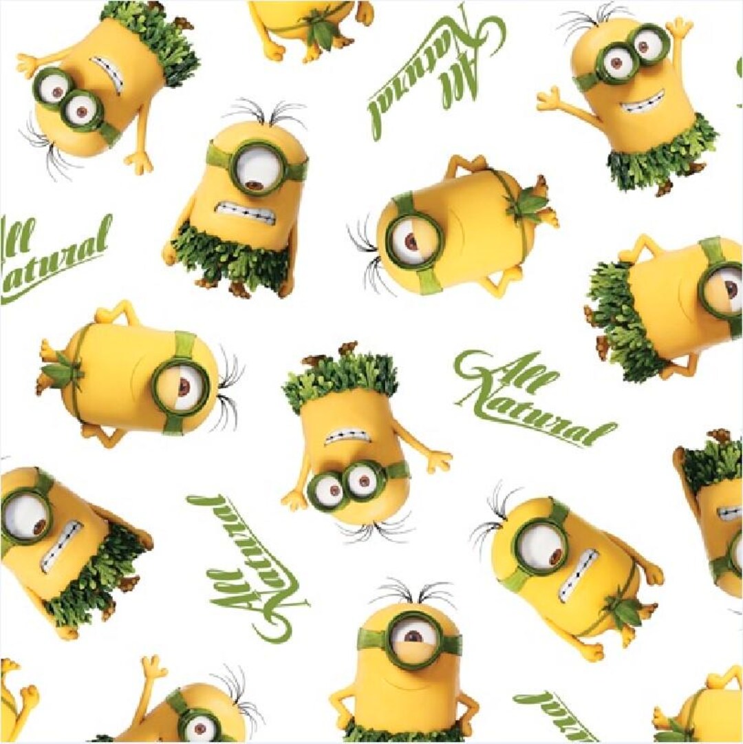 Quilting Treasures Despicable Me 1 in a Minion All Natural Hawaiian ...