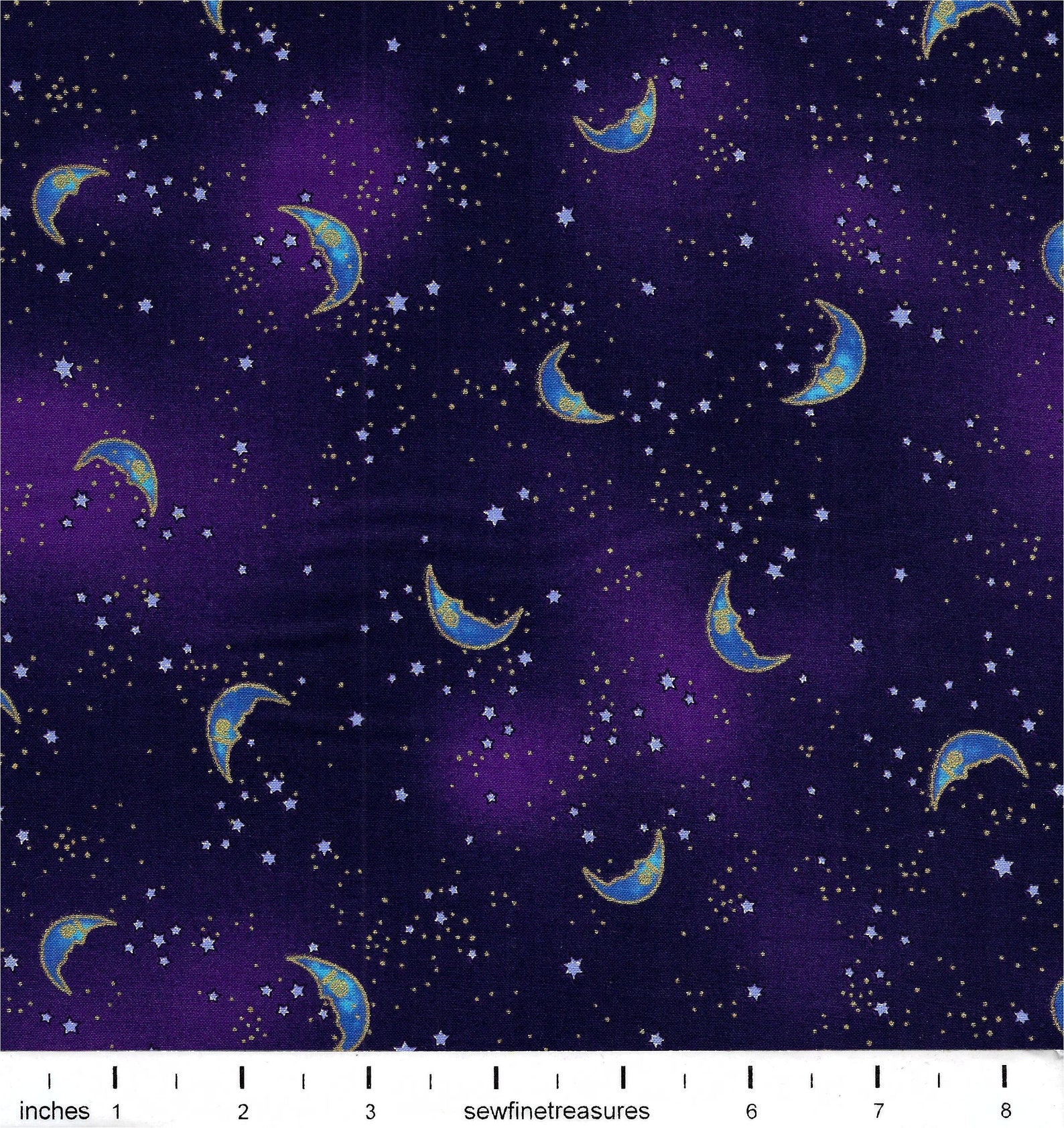 Laurel Burch Celestial Magic Purple Sun and Moon Fabric Quilt - Etsy