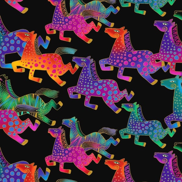 Laurel Burch Fiesta Horses Fabric - Etsy